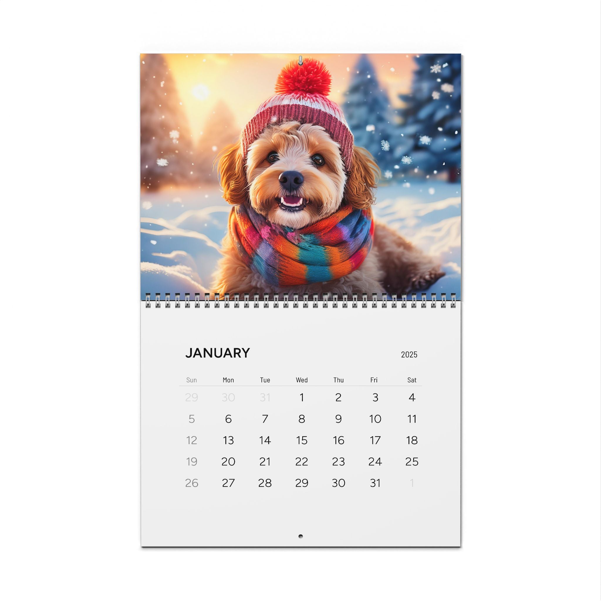 Cavapoo Dog Wall Calendar (2025) – Poppy and Oak